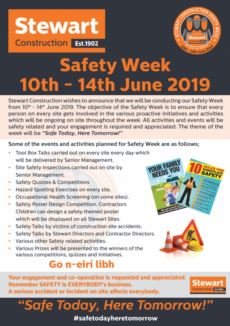 Stewart Construction Safety Week 10th -14th of June 2019 - Stewart ...